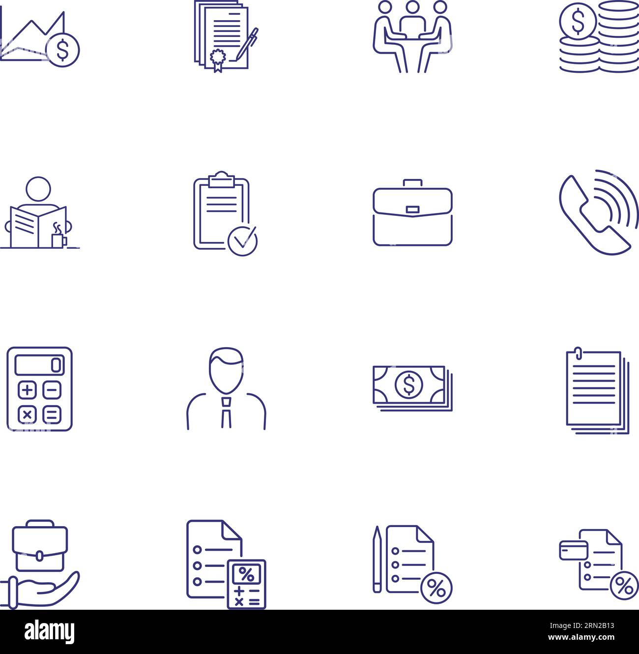 Office job icon set Stock Vector Image & Art - Alamy