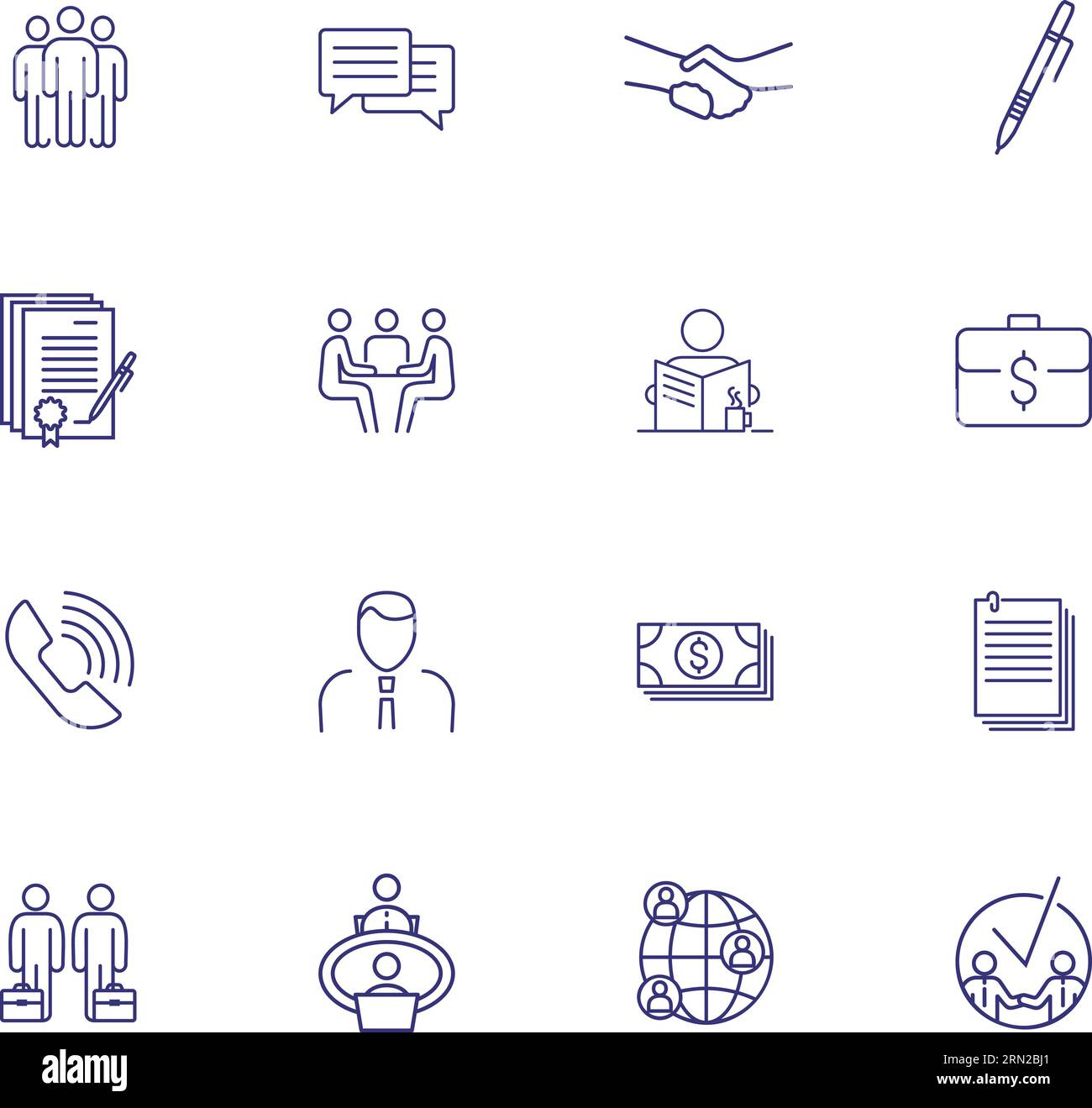 Collaboration line icon set Stock Vector Image & Art - Alamy