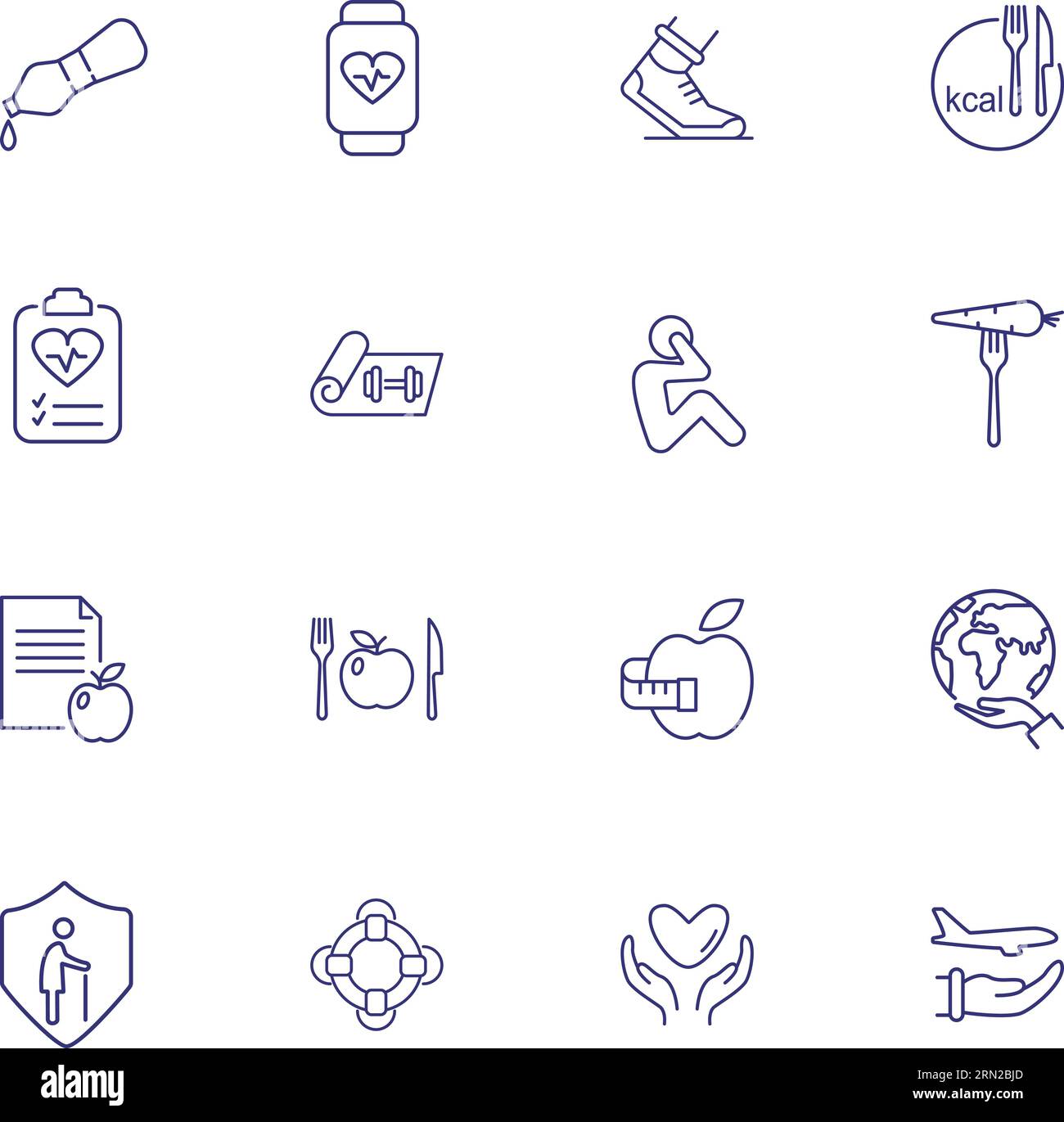 Healthy eating icon set Stock Vector Image & Art - Alamy