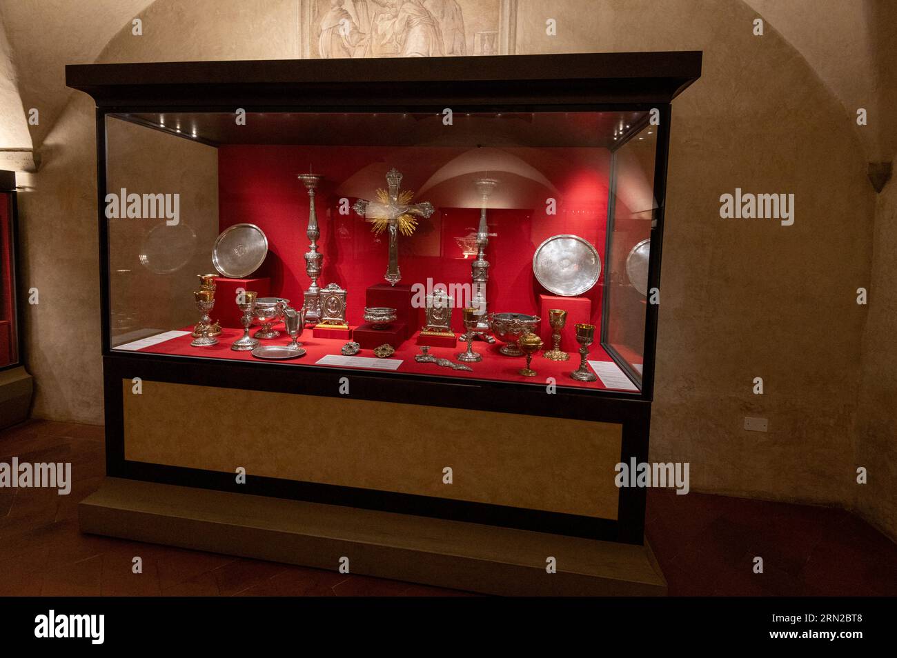 The Medici Chapel Crypt, a basement under the courtyard of the Cloister ...