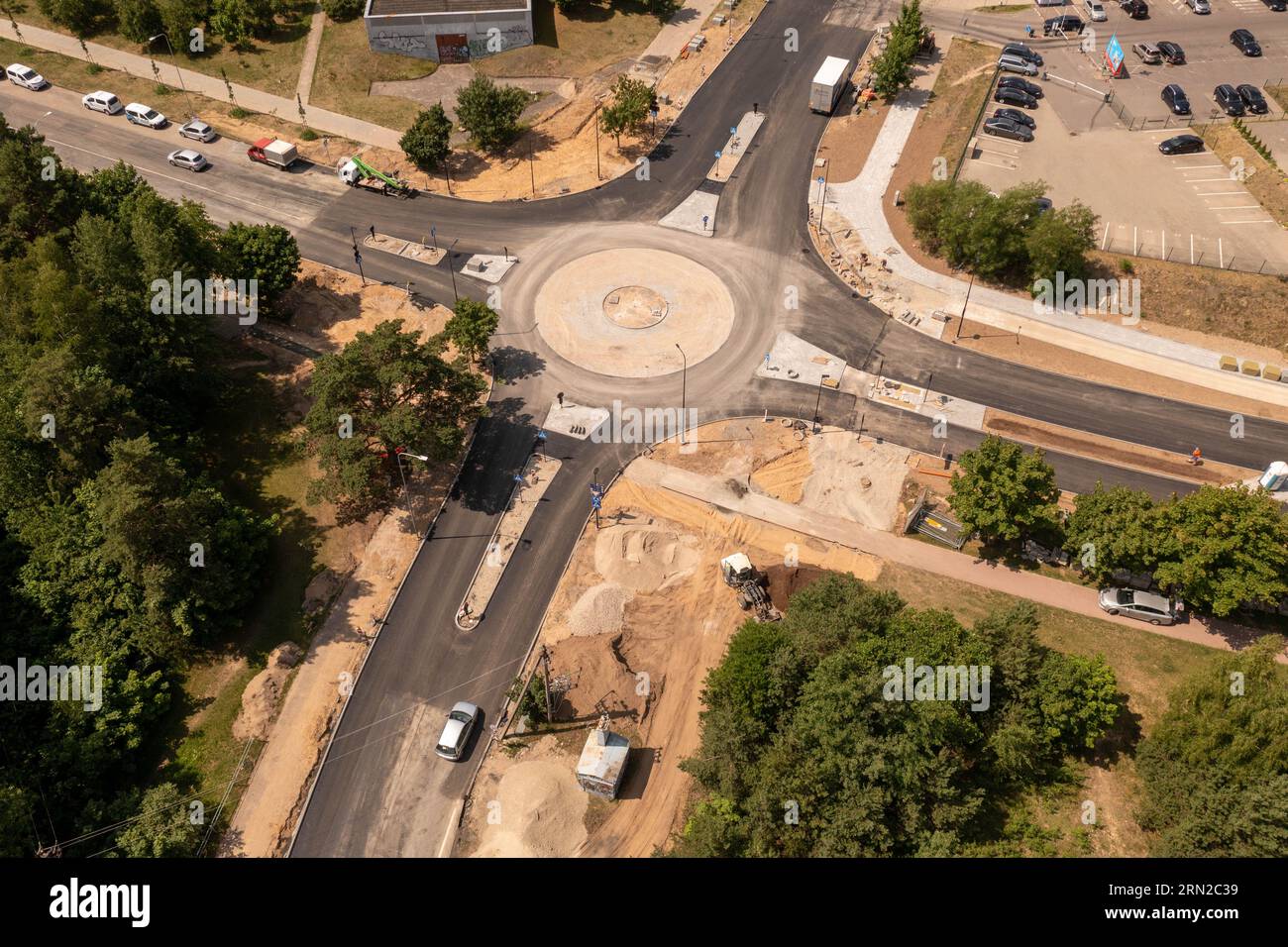 Flyover traffic roundabout interchange road hi-res stock photography ...
