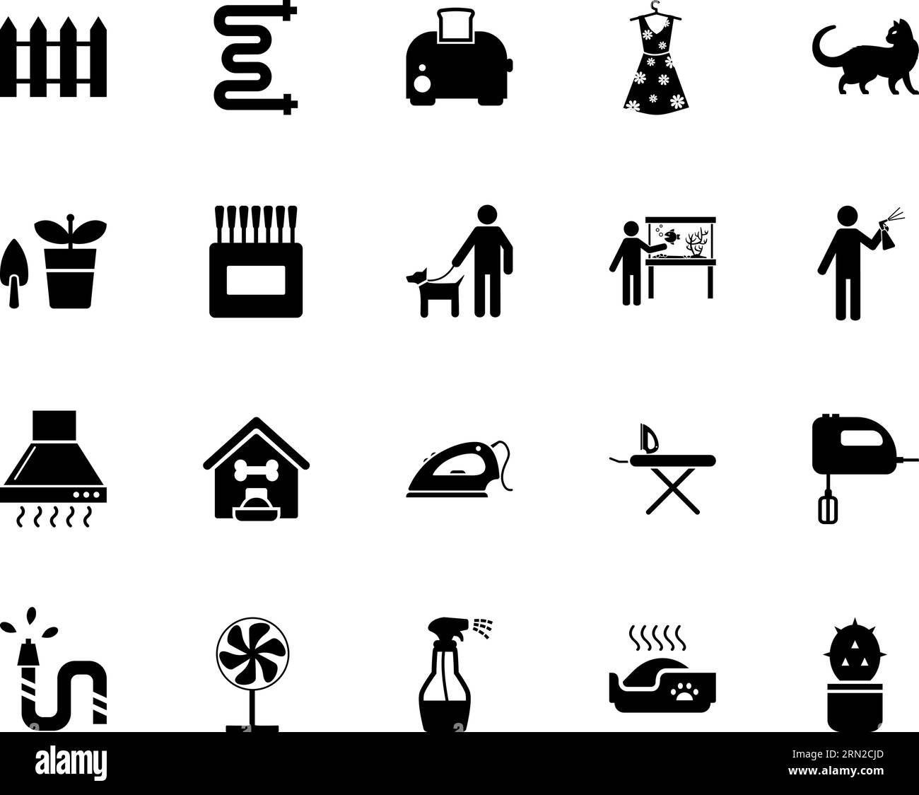 Household icon set Stock Vector Image & Art - Alamy