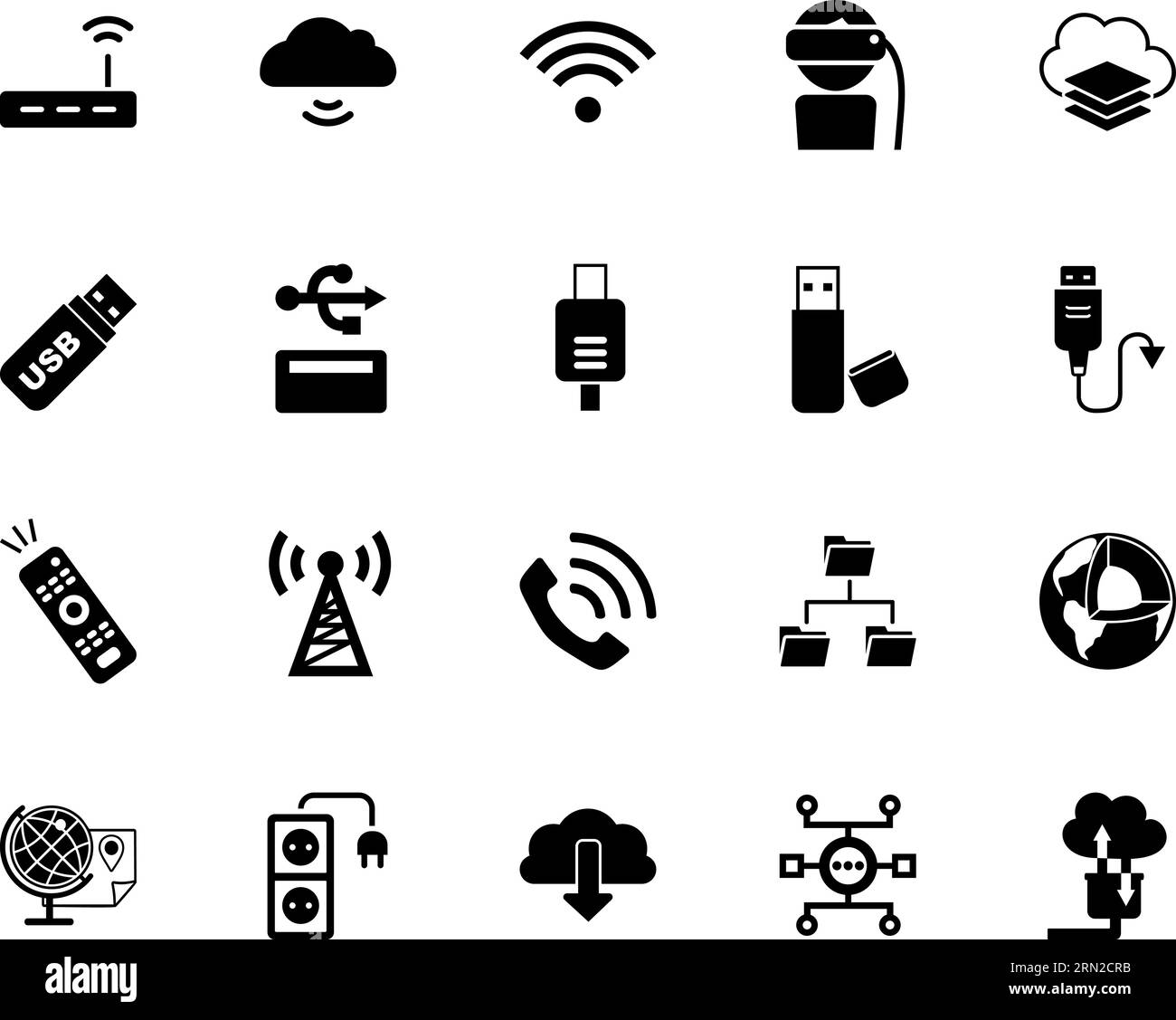 Technology icon set Stock Vector Image & Art - Alamy