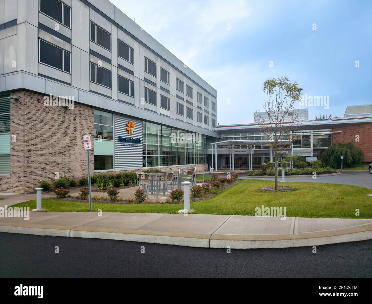 Rome., New York - Aug 28, 2023: Landscape View of the Bartlett Entrance ...