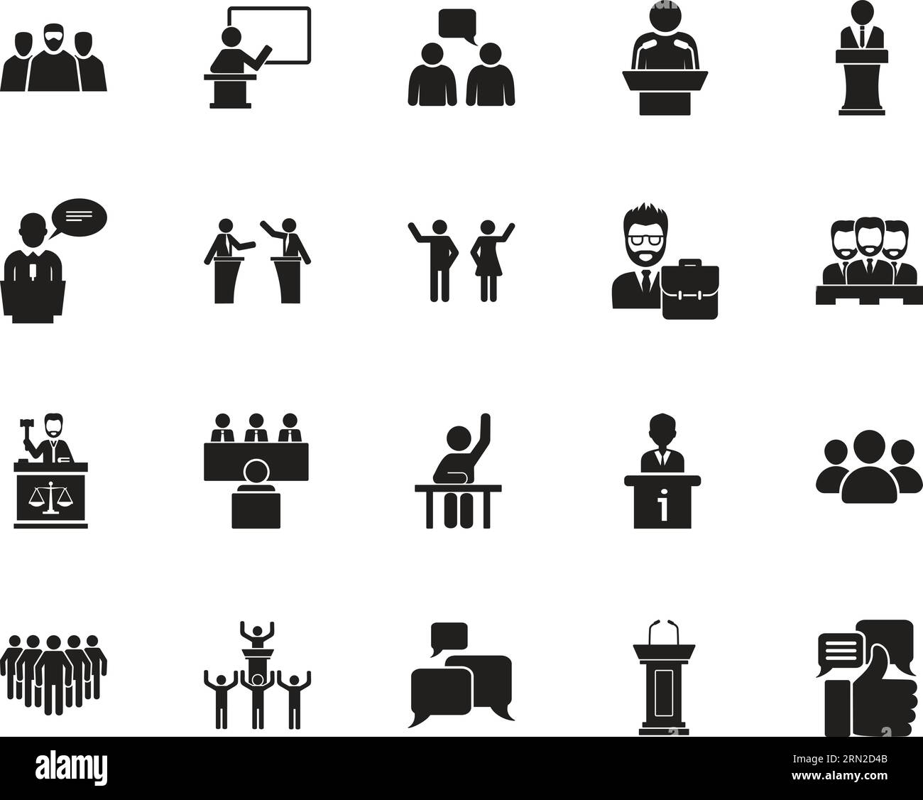 Speech icon set Stock Vector Image & Art - Alamy