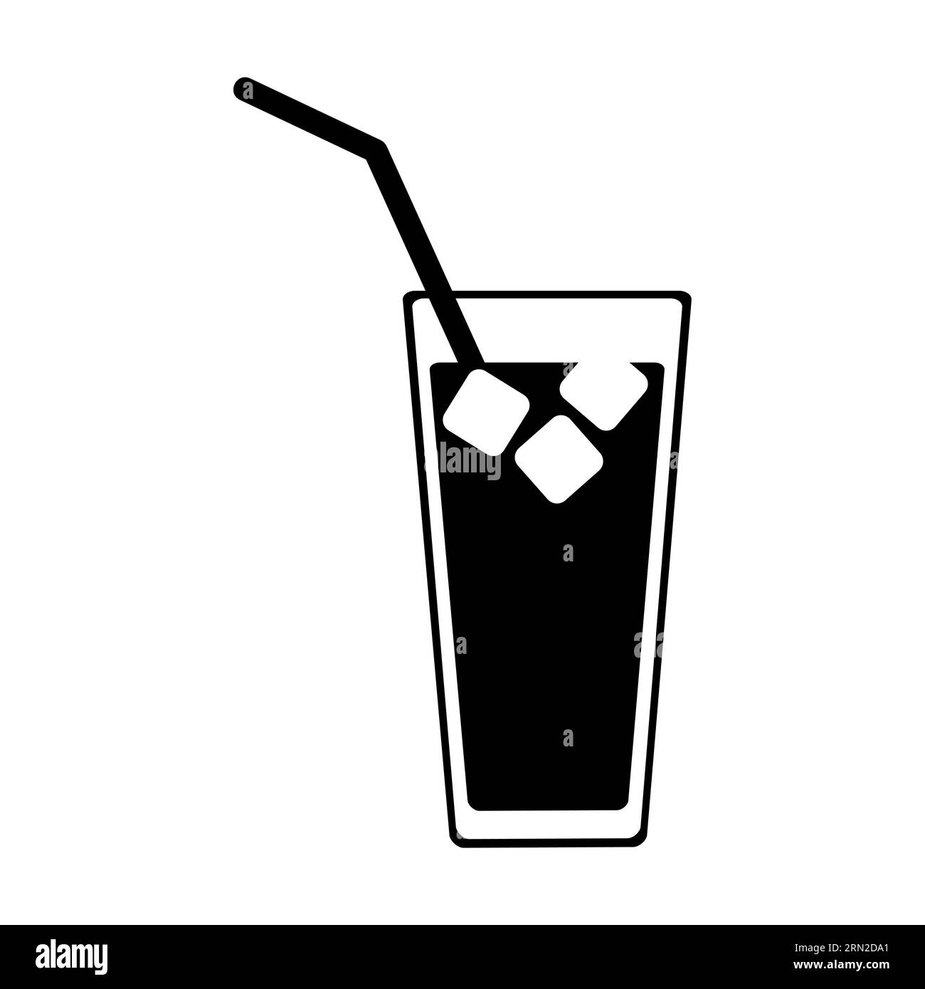 Black silhouette of cold carbonated drink isolated on white Stock Vector Image & Art - Alamy