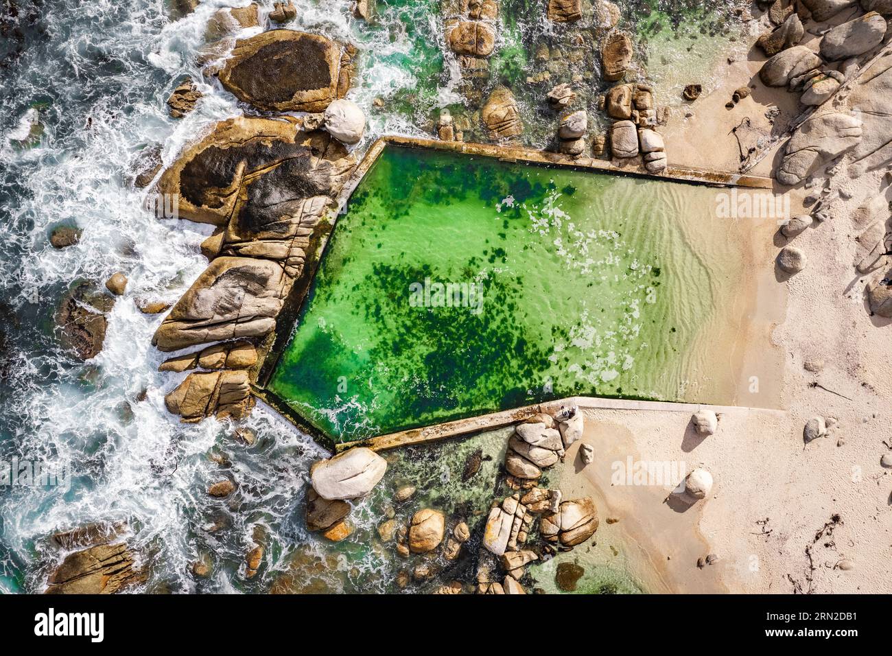 Aerial View of Maiden's Cove Tidal Pool in Clifton, Cape Town, South ...