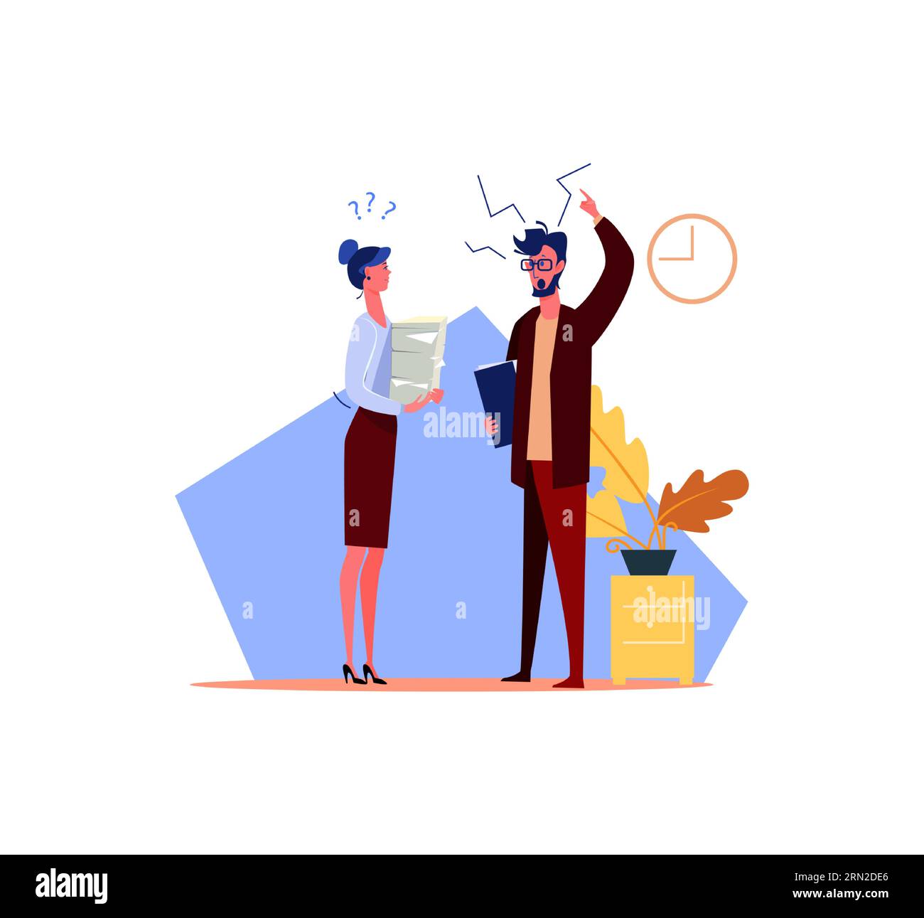 Angry female boss shouting Cut Out Stock Images & Pictures - Alamy