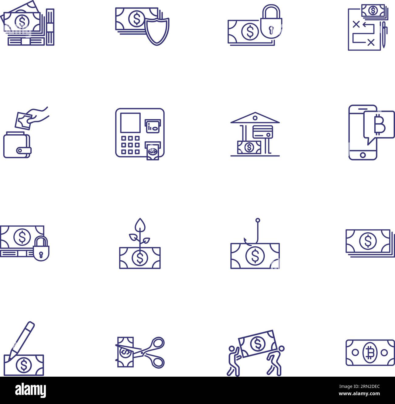 Bitcoin lock line icon Stock Vector Images - Alamy