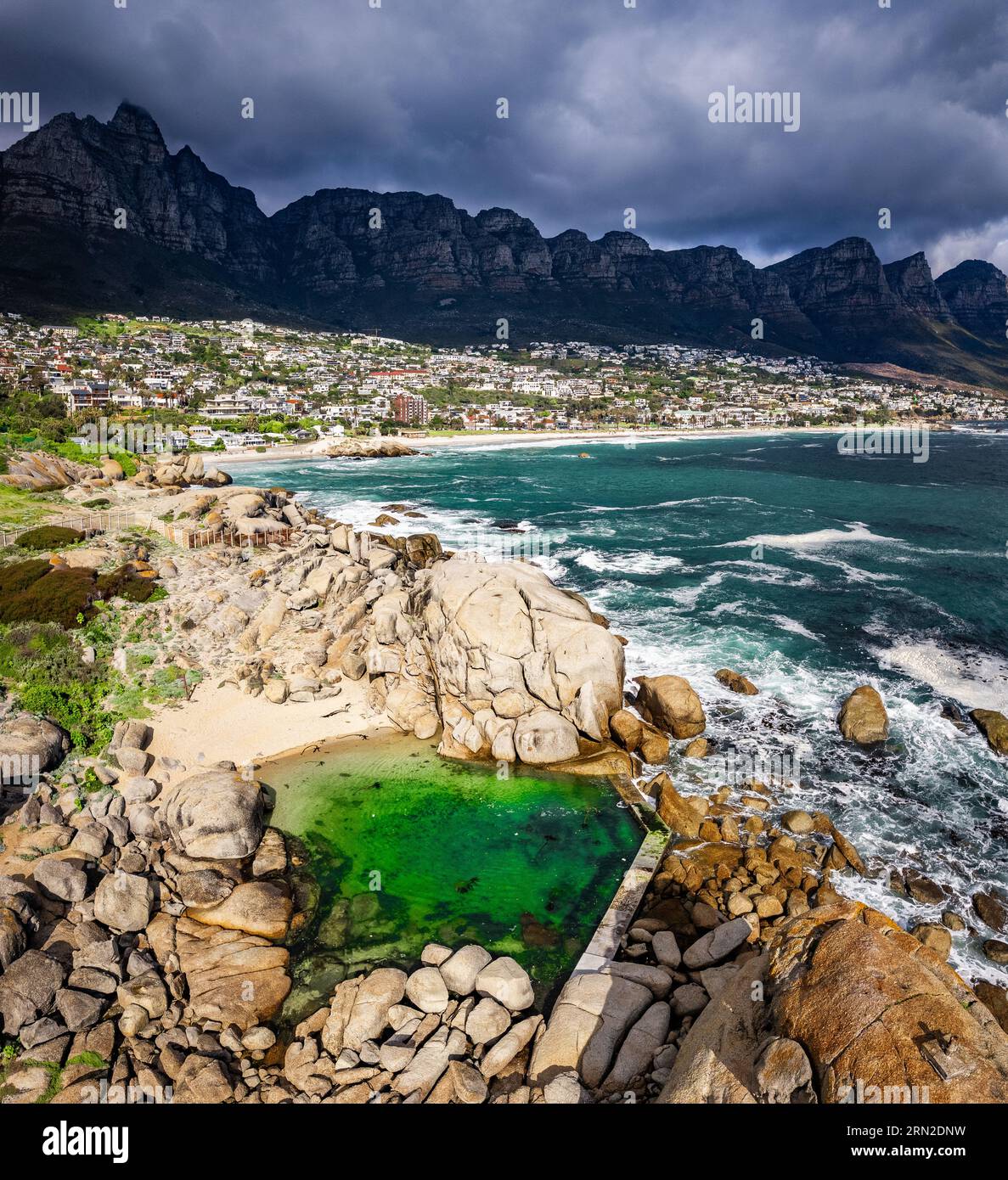 Aerial View of Maiden's Cove Tidal Pool in Clifton, Cape Town, South ...