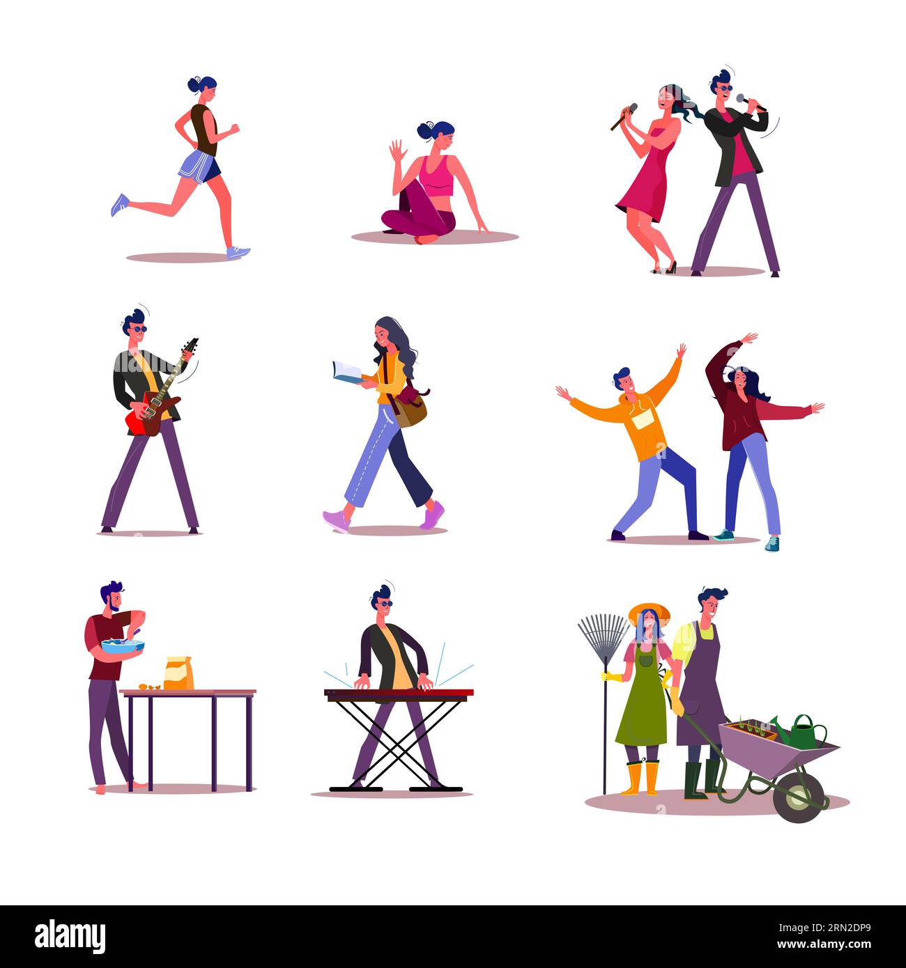 Set hobby lifestyle web Cut Out Stock Images & Pictures - Alamy