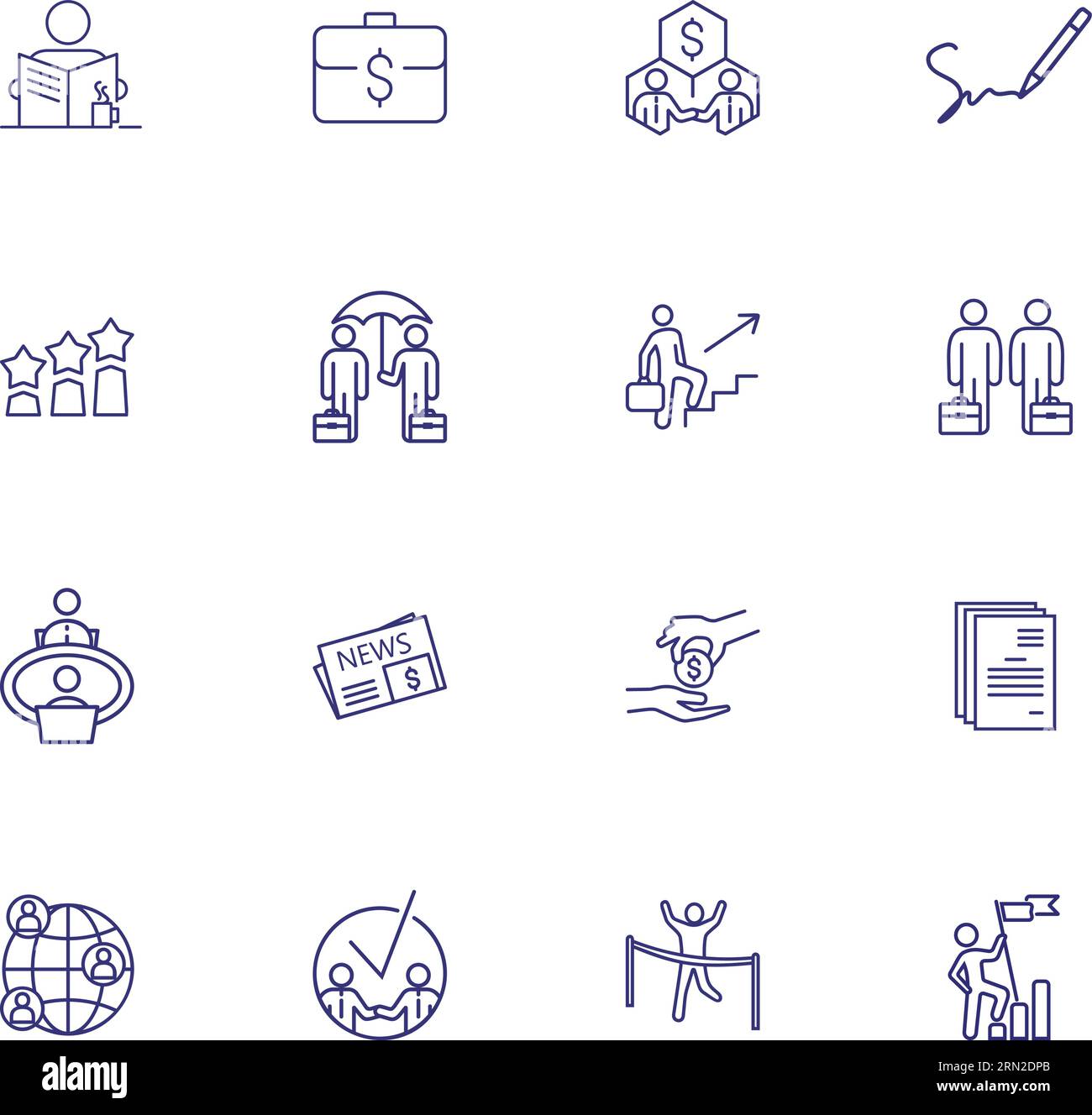 Partnership line icon set Stock Vector Image & Art - Alamy