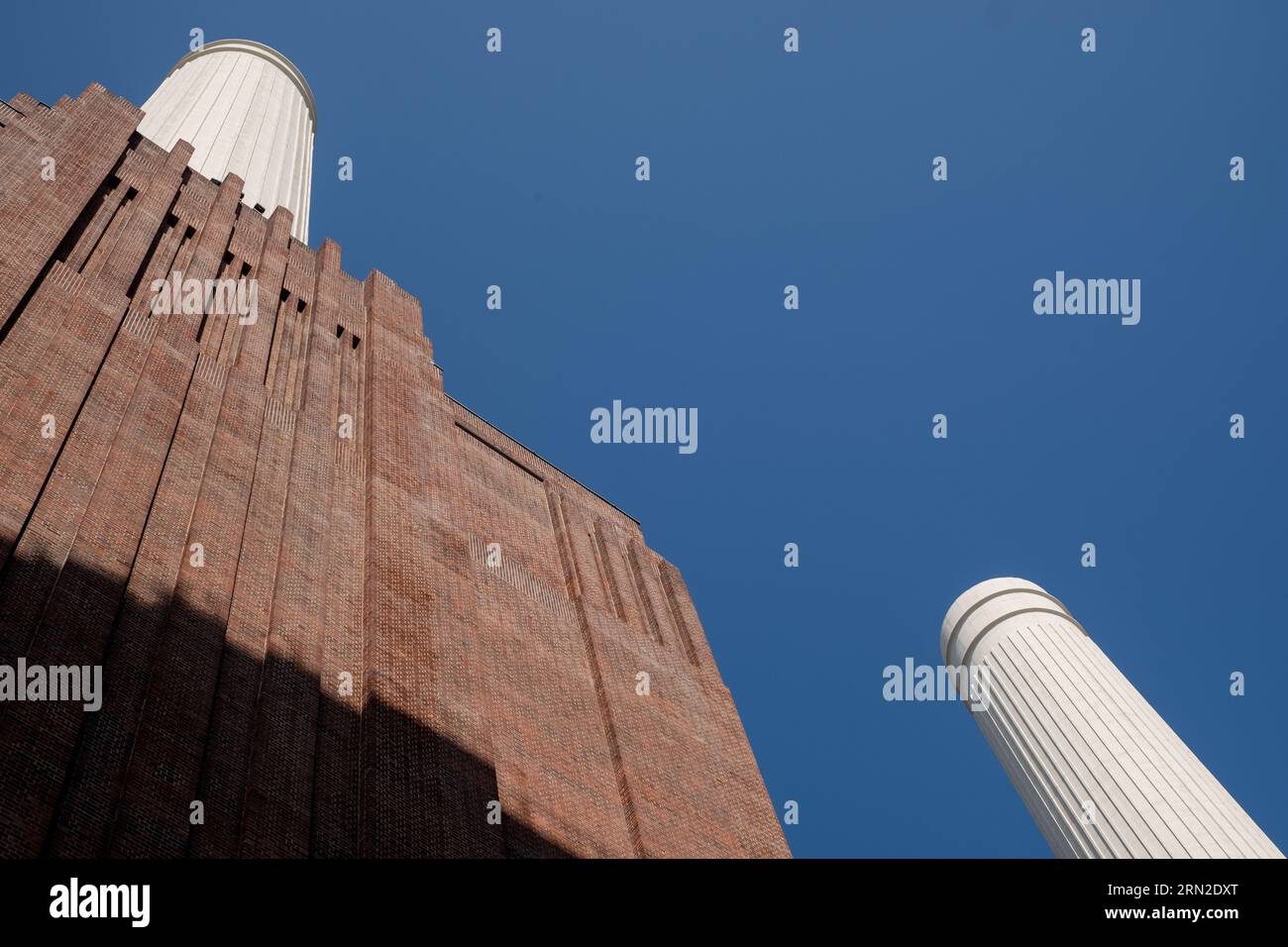 Chimneys at Battersea Power Station London. Newly renovated interwar ...