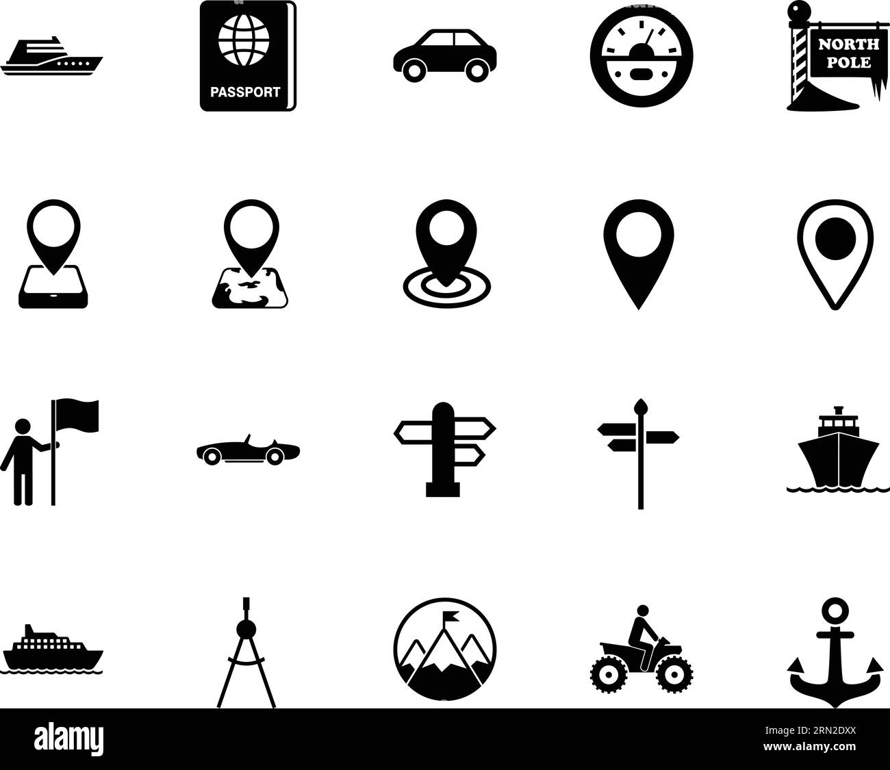 Trip icon set Stock Vector Image & Art - Alamy