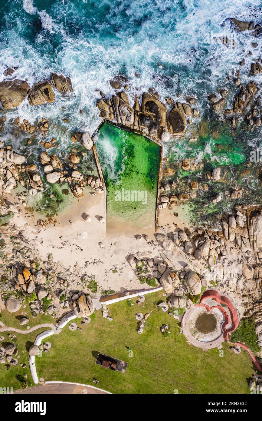 Aerial View of Maiden's Cove Tidal Pool in Clifton, Cape Town, South ...