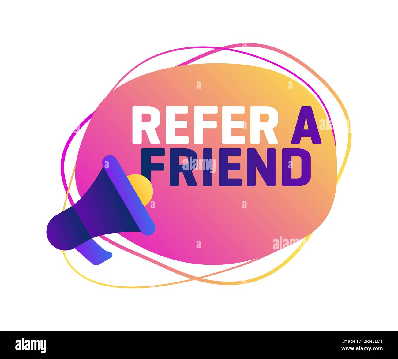 Refer a Friend advertising poster design Stock Vector Image & Art - Alamy