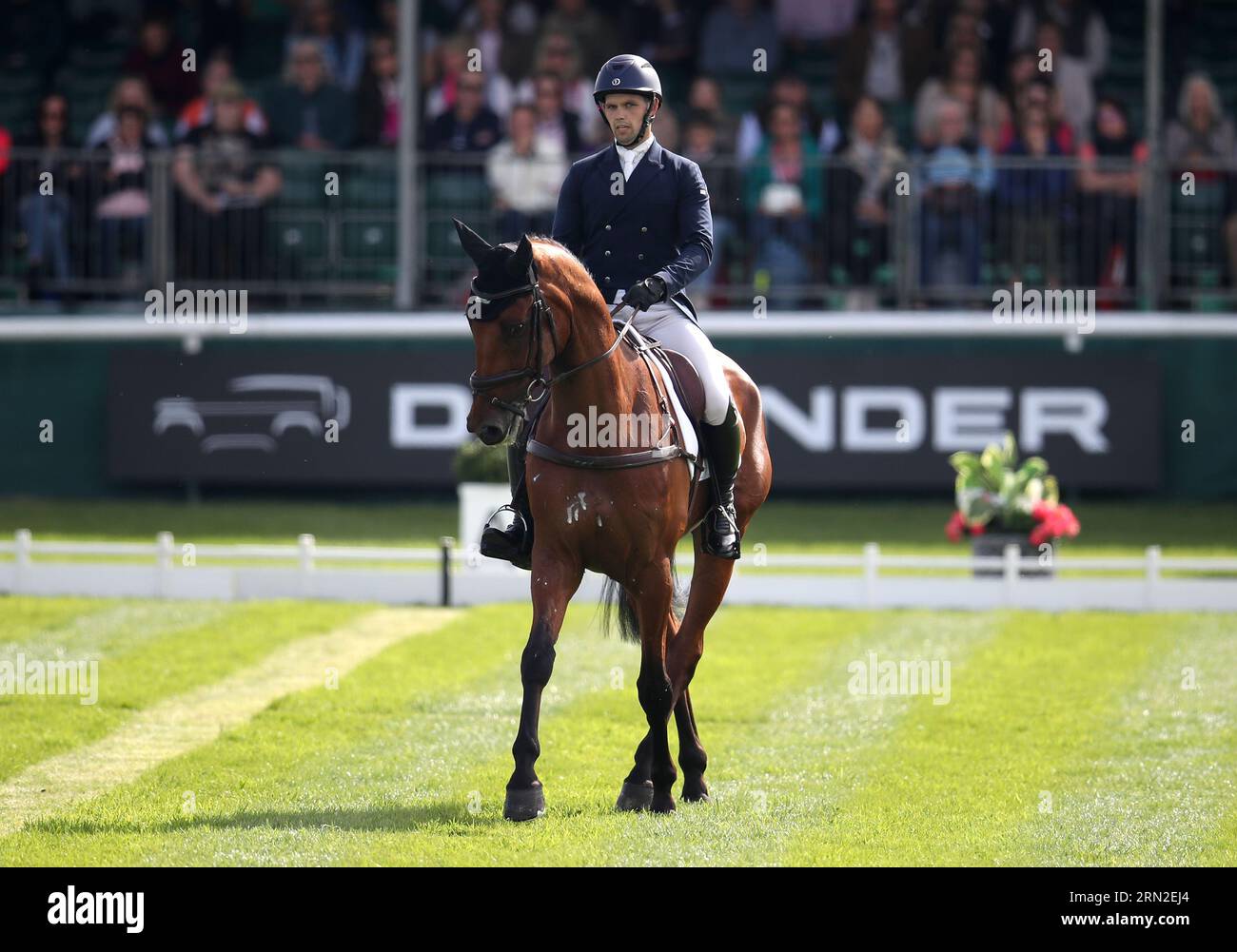 Harry Mutch and Shanbeg Cooley compete in the Dressage on day one of ...