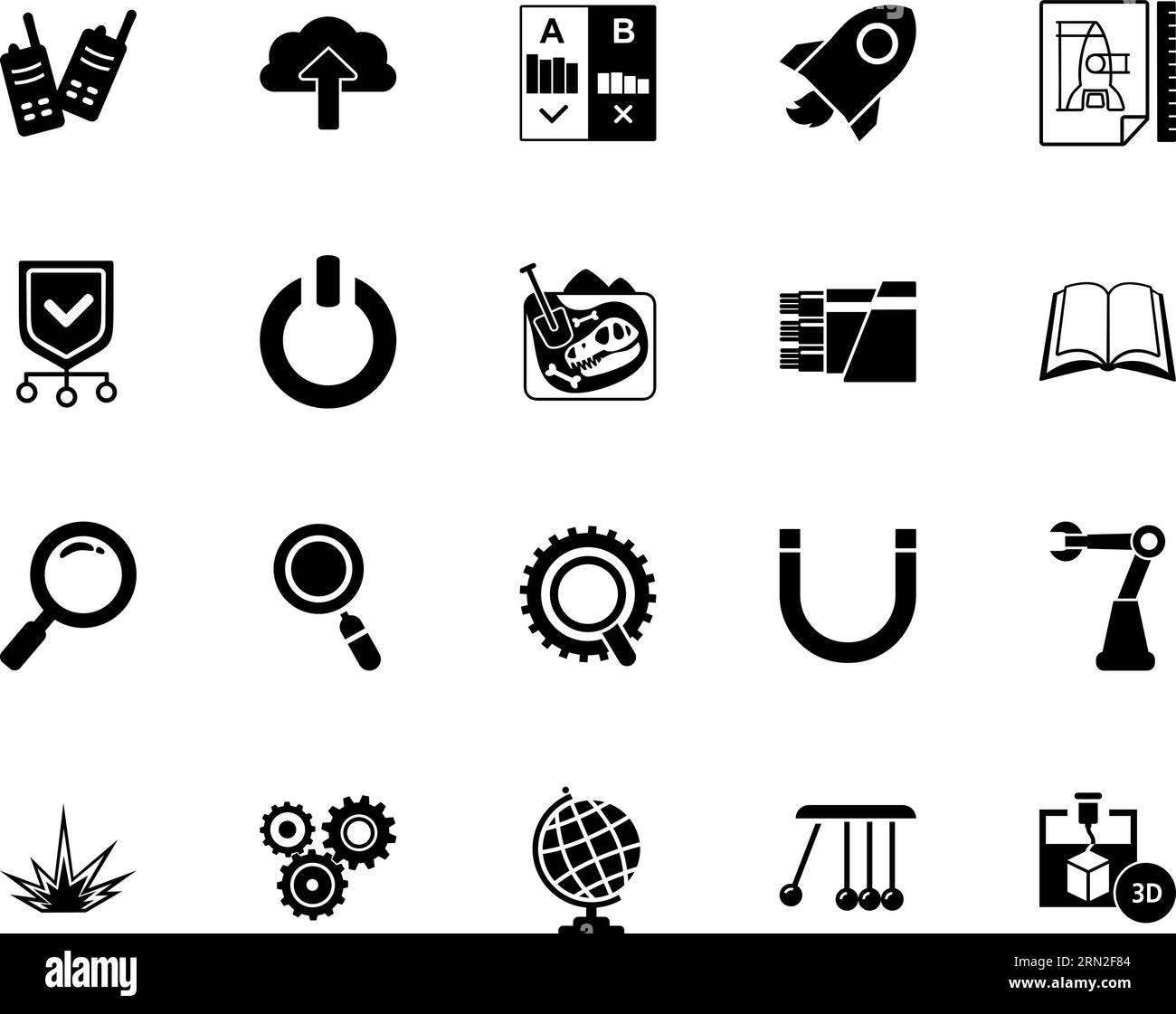 Research icon set Stock Vector Image & Art - Alamy