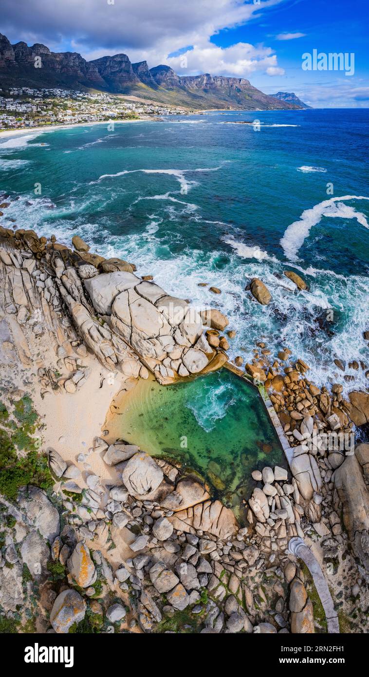 Aerial View of Maiden's Cove Tidal Pool in Clifton, Cape Town, South ...