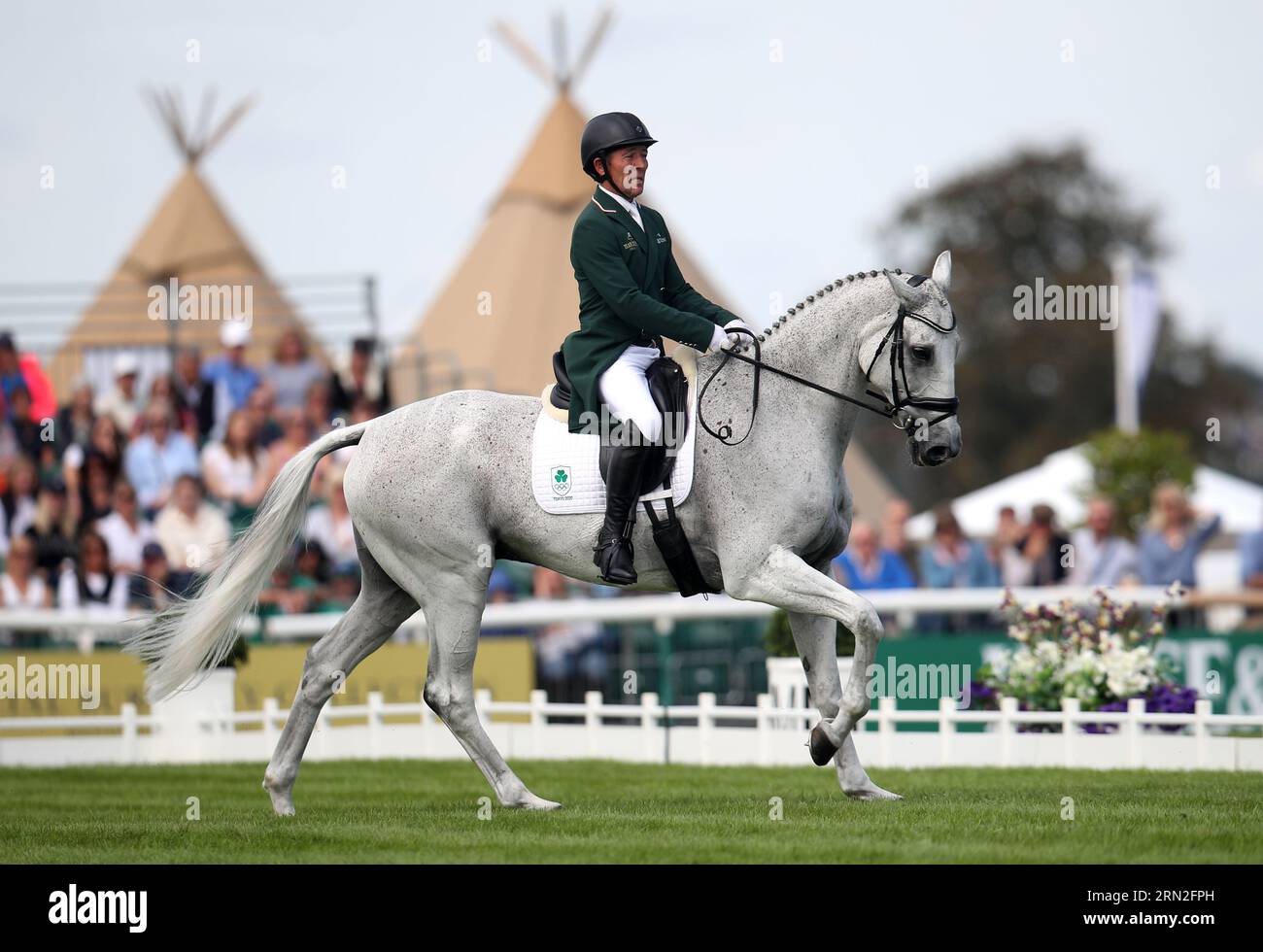 Austin O'Connor on Colorado Blue compete in the Dressage on day one of ...