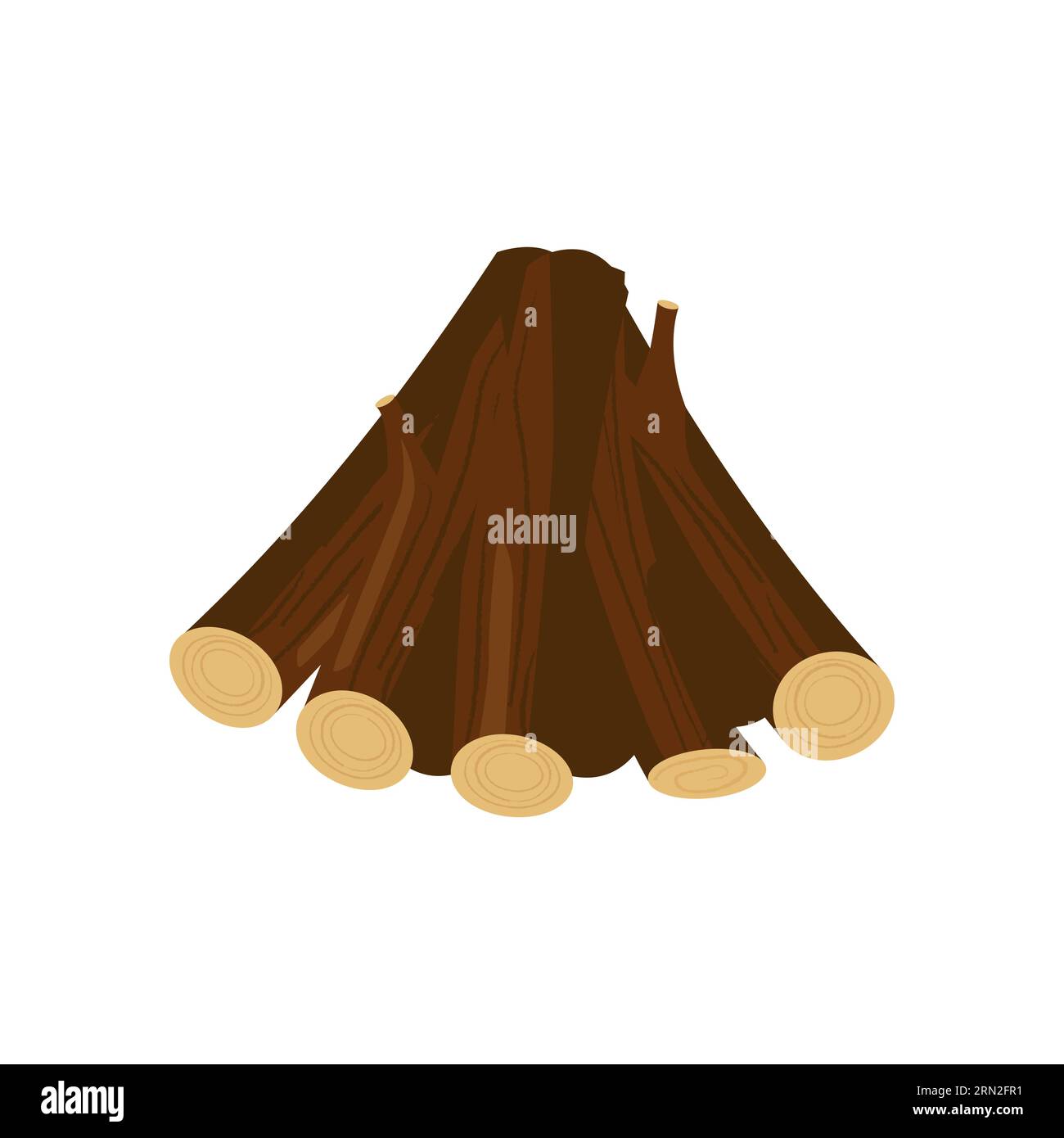Pile of logs Stock Vector Images - Alamy