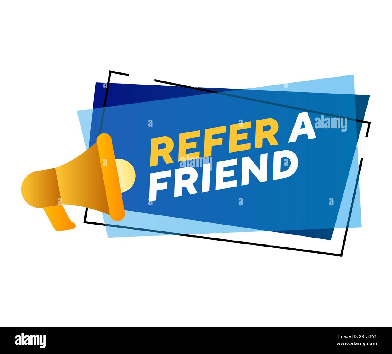 Refer a Friend announcement banner design Stock Vector Image & Art - Alamy