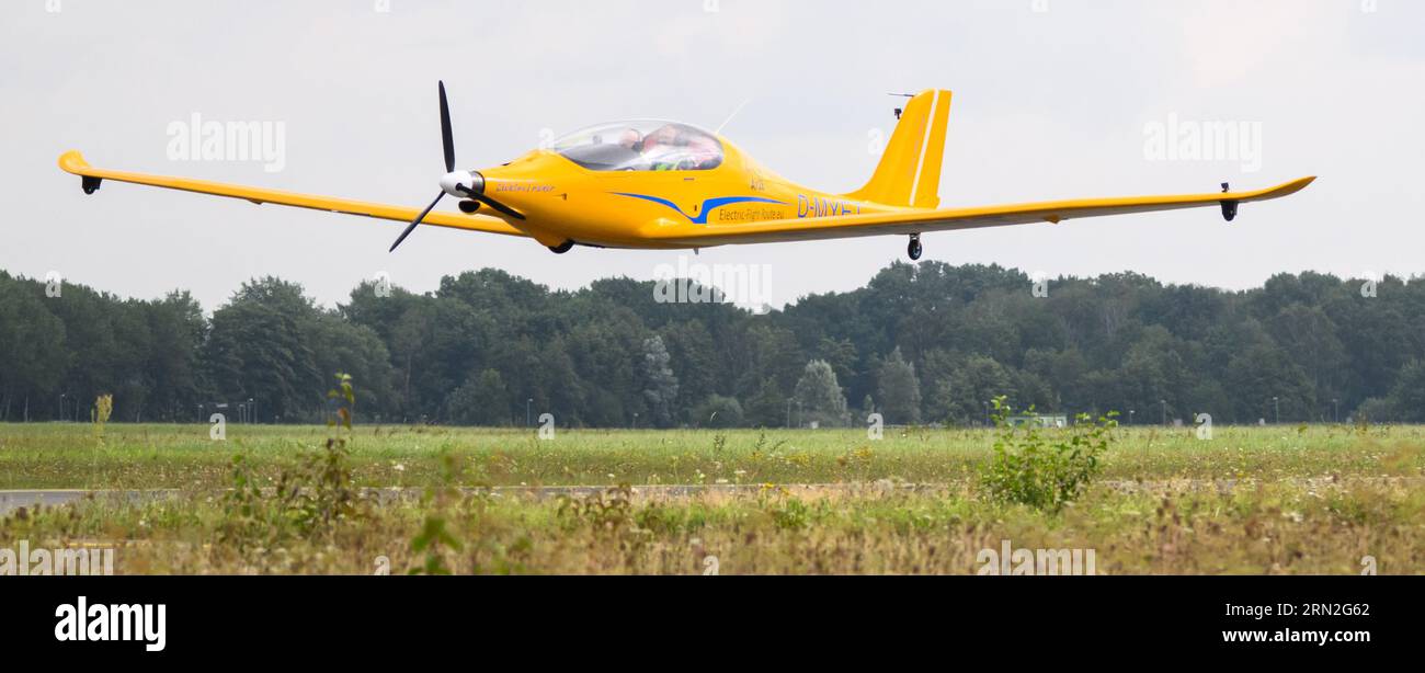 Hanover, Germany. 31st Aug, 2023. The "Elektra Trainer" e-airplane ...