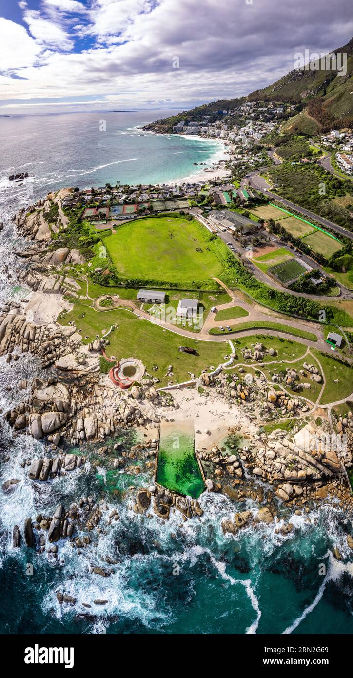 Aerial View of Maiden's Cove Tidal Pool in Clifton, Cape Town, South ...