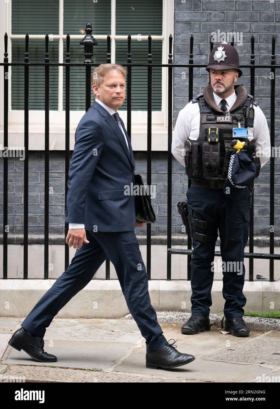 Grant Shapps leaves Downing Street after being appointed Defence Secretary in Prime Minister ...