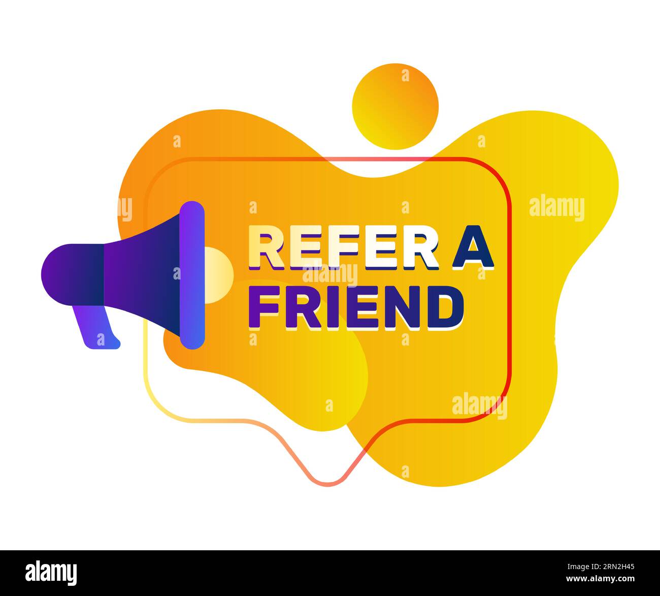 Refer a Friend marketing poster design Stock Vector Image & Art - Alamy