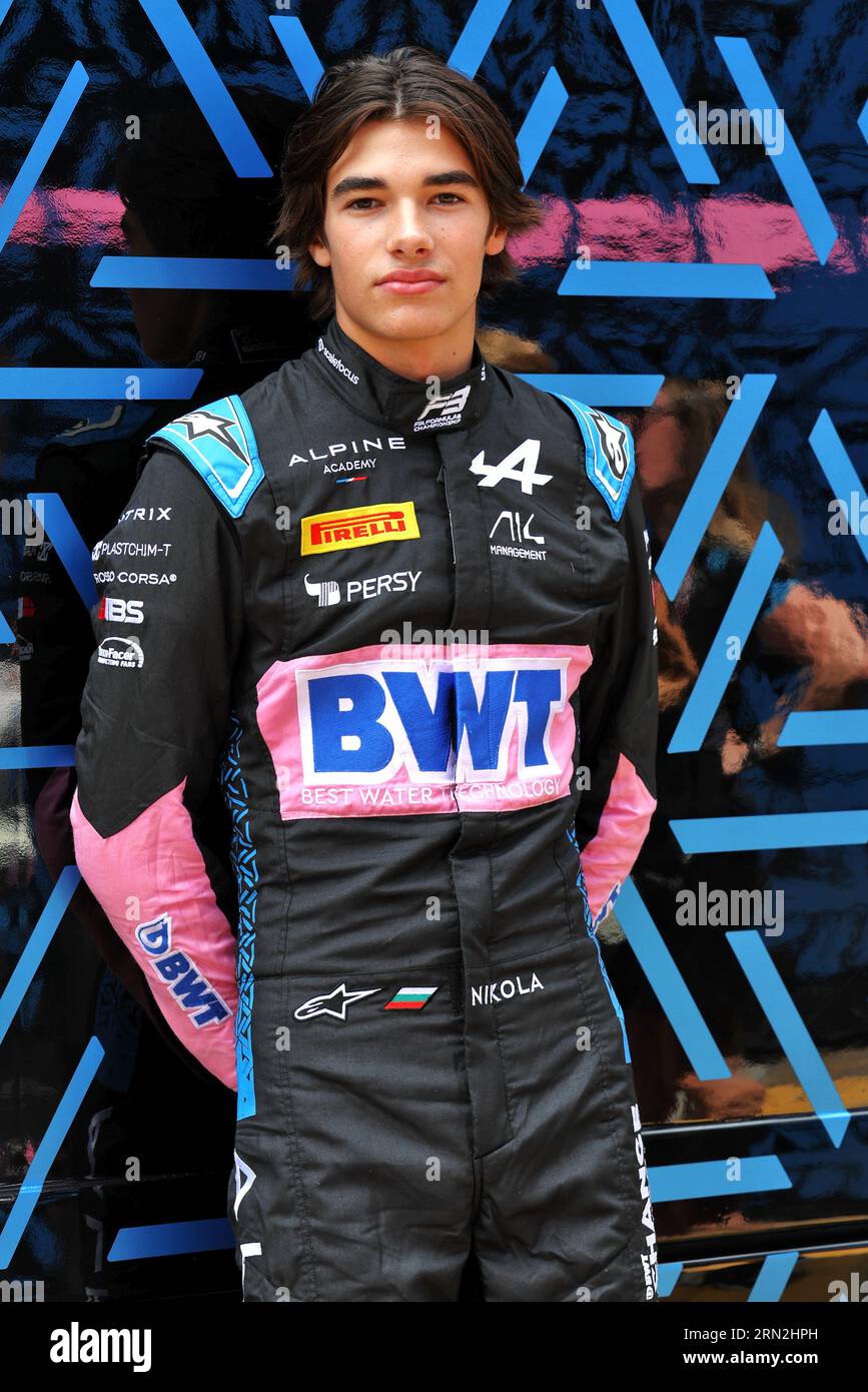 Monza, Italy. 31st Aug, 2023. Nikola Tsolov (BGR) Alpine Academy Driver ...