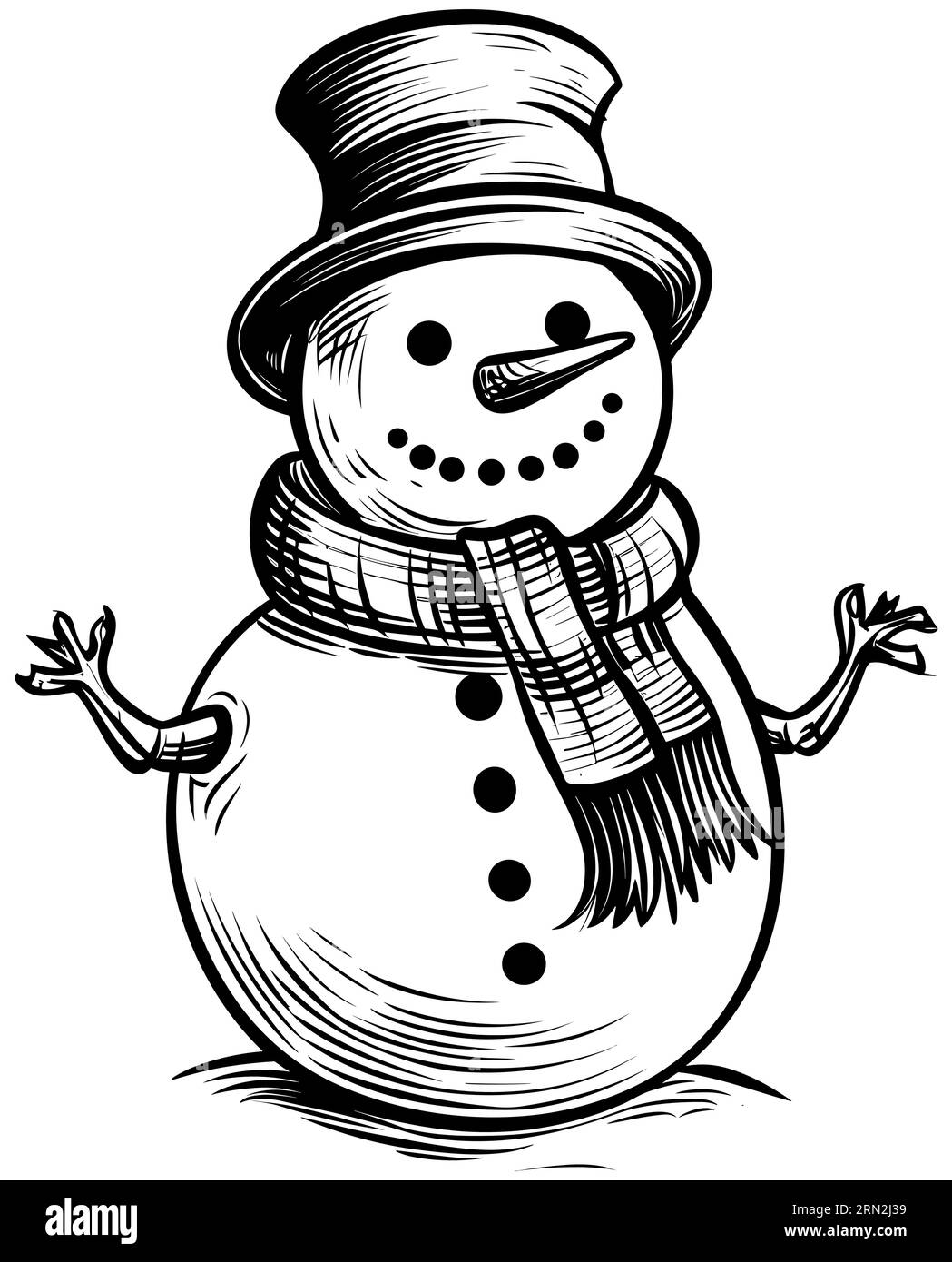 Snowman vintage Black and White Stock Photos & Images - Alamy