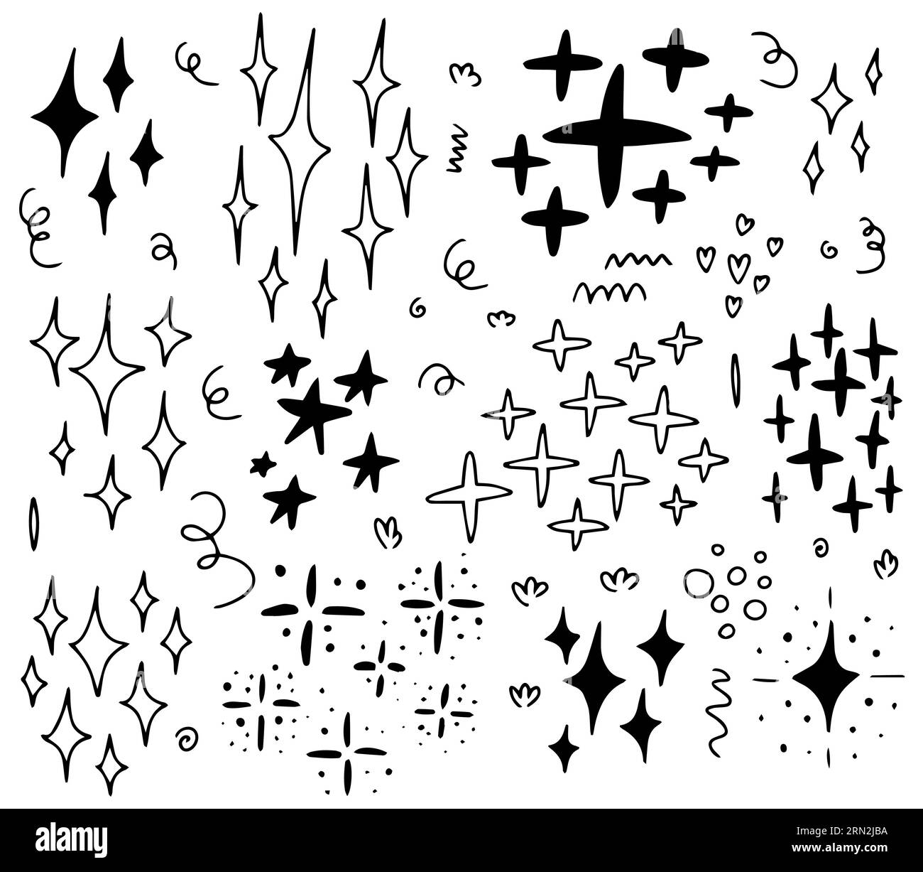 Vector doodle glitter and flash set Stock Vector Image & Art - Alamy