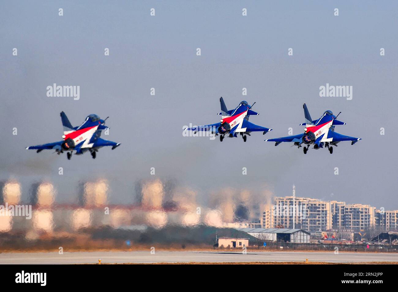 (150311) -- KUNMING, Mar. 10, 2015 -- J-10 jet fighters of the Bayi ...