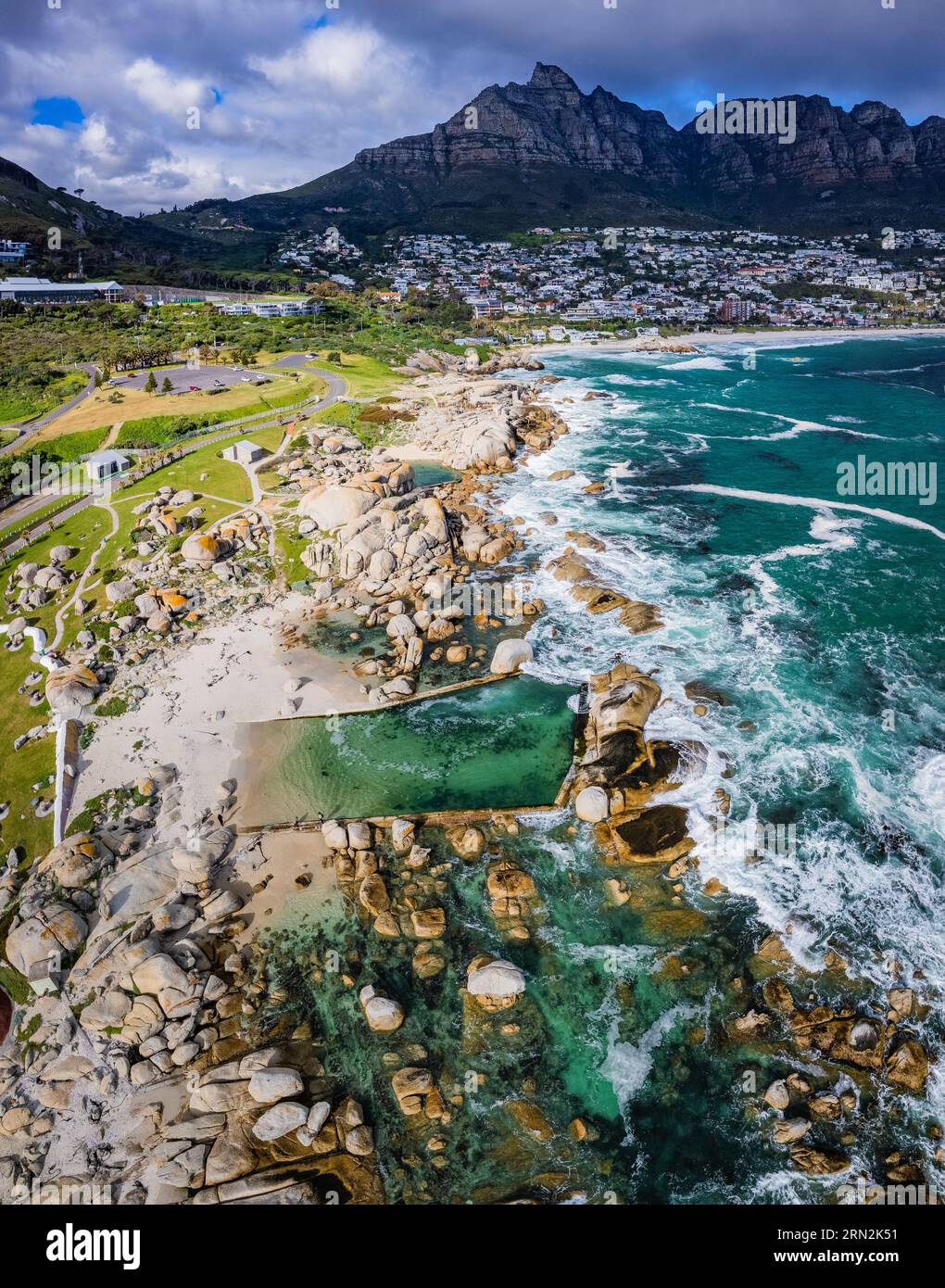 Aerial View of Maiden's Cove Tidal Pool in Clifton, Cape Town, South ...