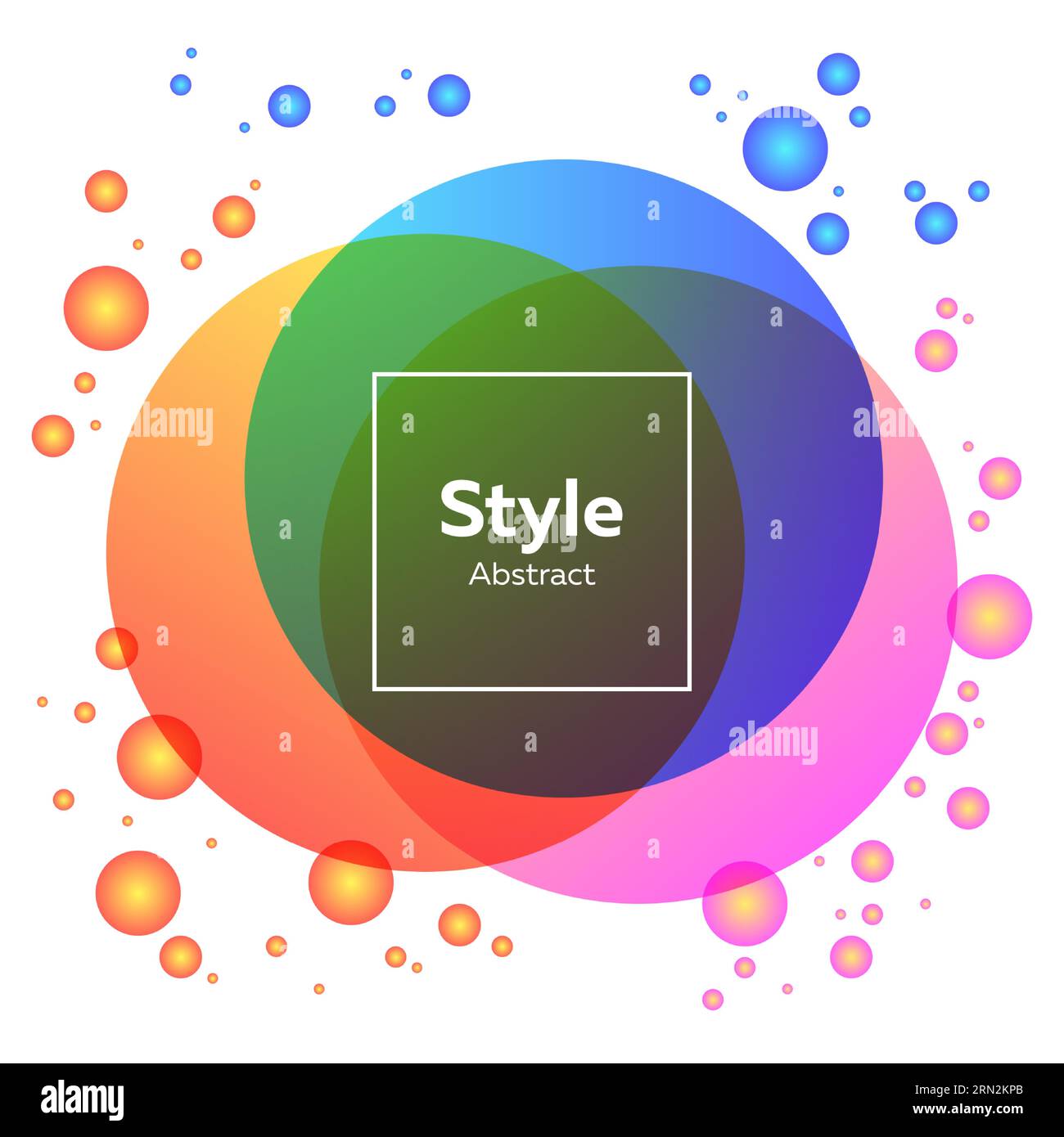 Abstract blue orange geometric circles Cut Out Stock Images & Pictures ...