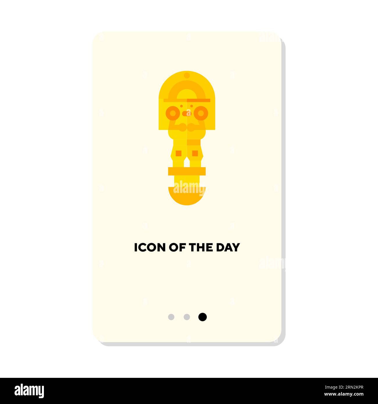Golden idol isolated on white Stock Vector Image & Art - Alamy