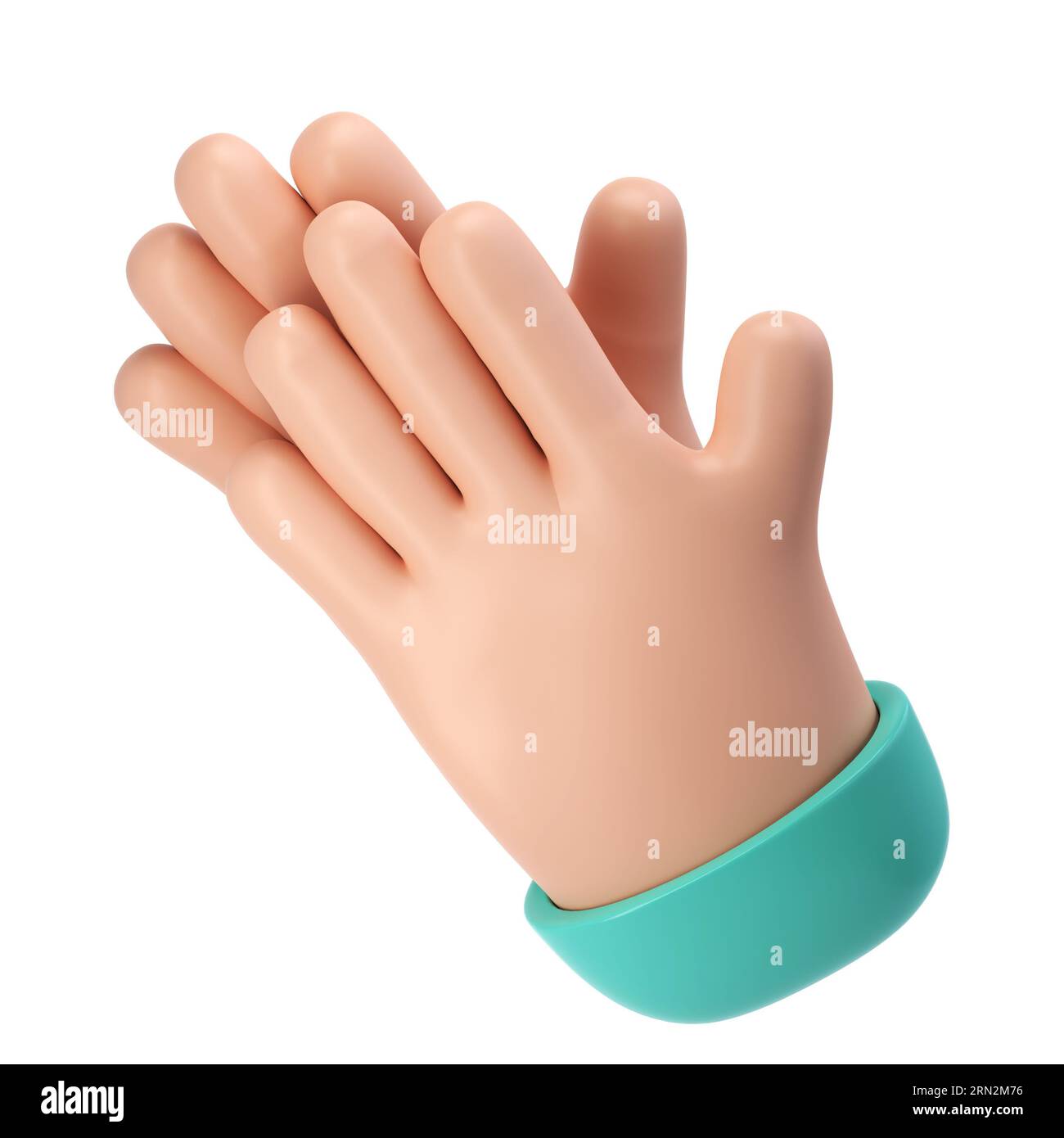 3D Clapping Hands applauding icon isolated with clipping path ...