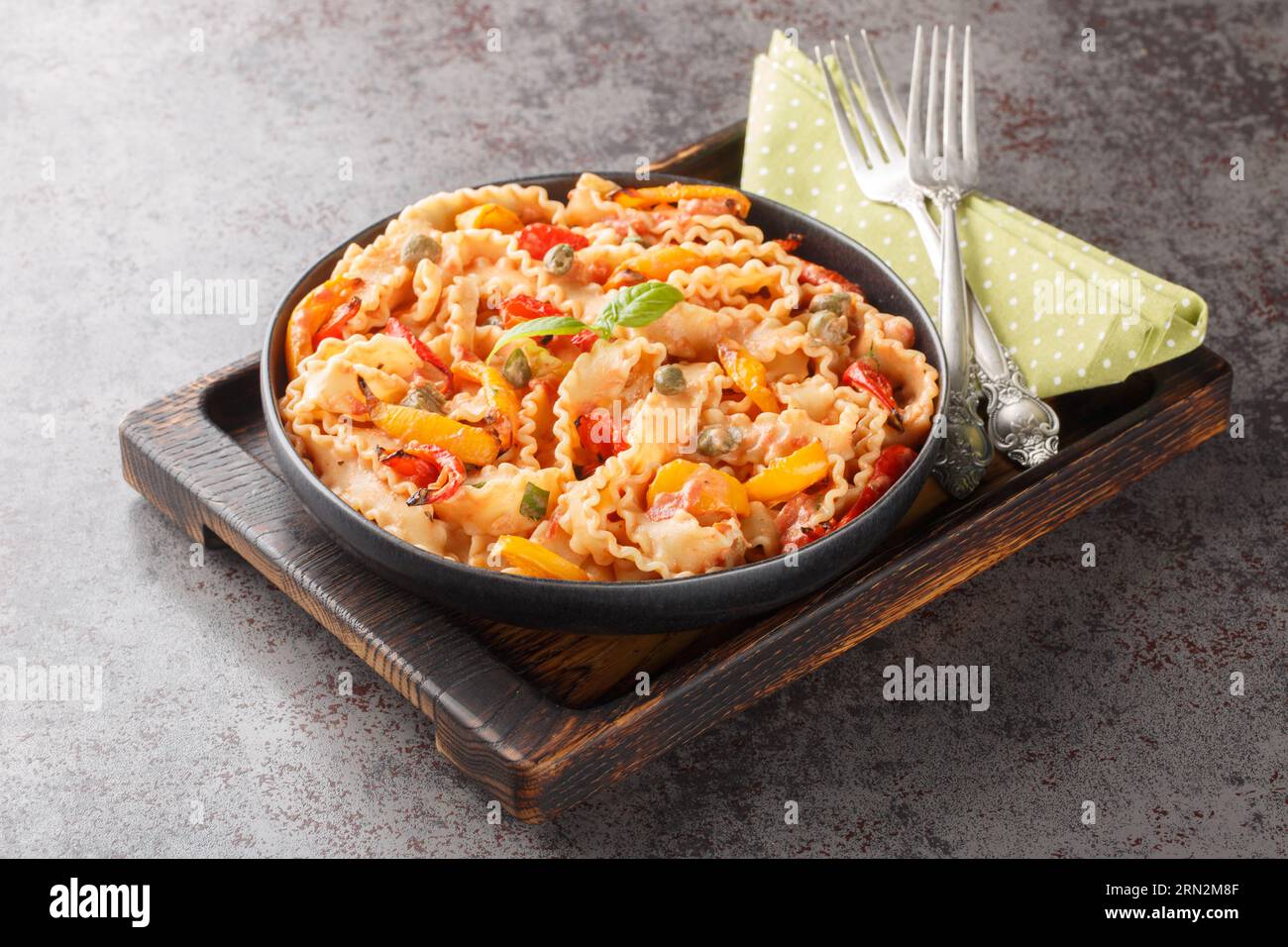 Mafaldine also known as reginette or simply mafalda or mafalde pasta in ...