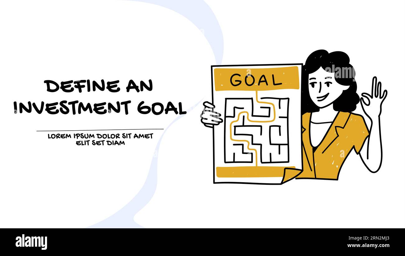 Investment goals and strategy concept. Business illustration Stock ...