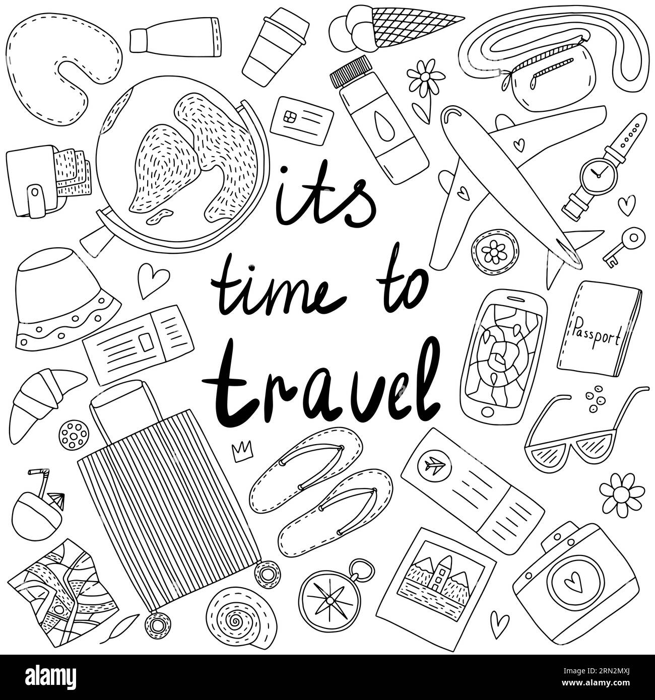 Travel sticker luggage Black and White Stock Photos & Images - Alamy