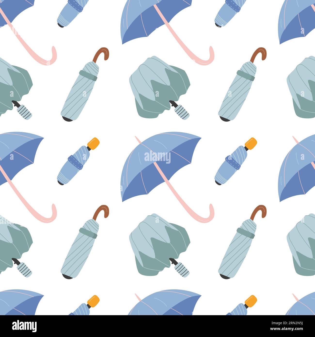 Umbrella closed and open seamless pattern Stock Vector Image & Art - Alamy