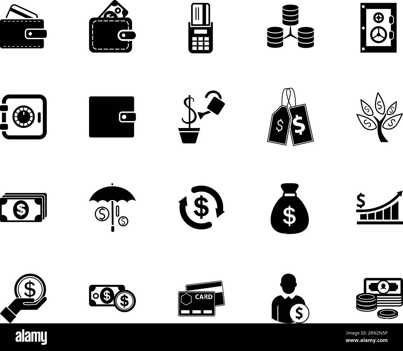 Money icon set Stock Vector Image & Art - Alamy