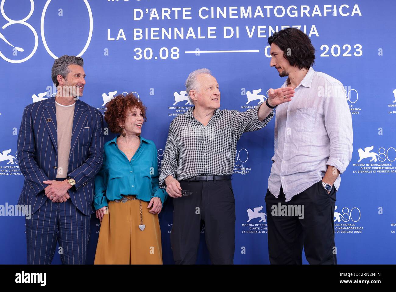 Patrick Dempsey, from left, Daniela Piperno, director Michael Mann and ...