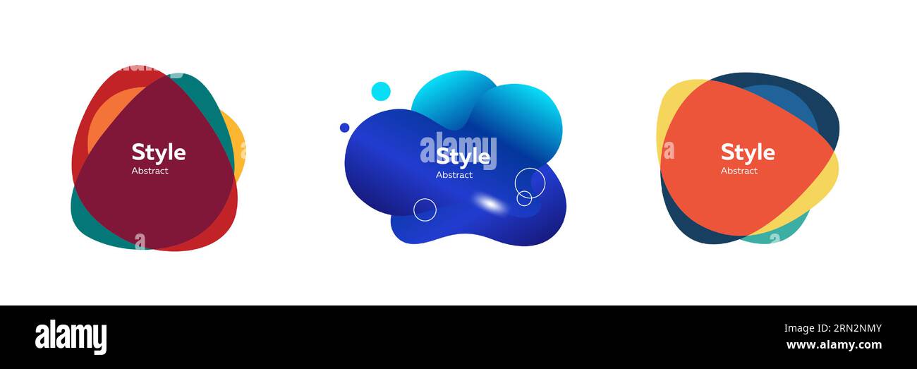 Modern composition of abstract wavy blobs Stock Vector Image & Art - Alamy