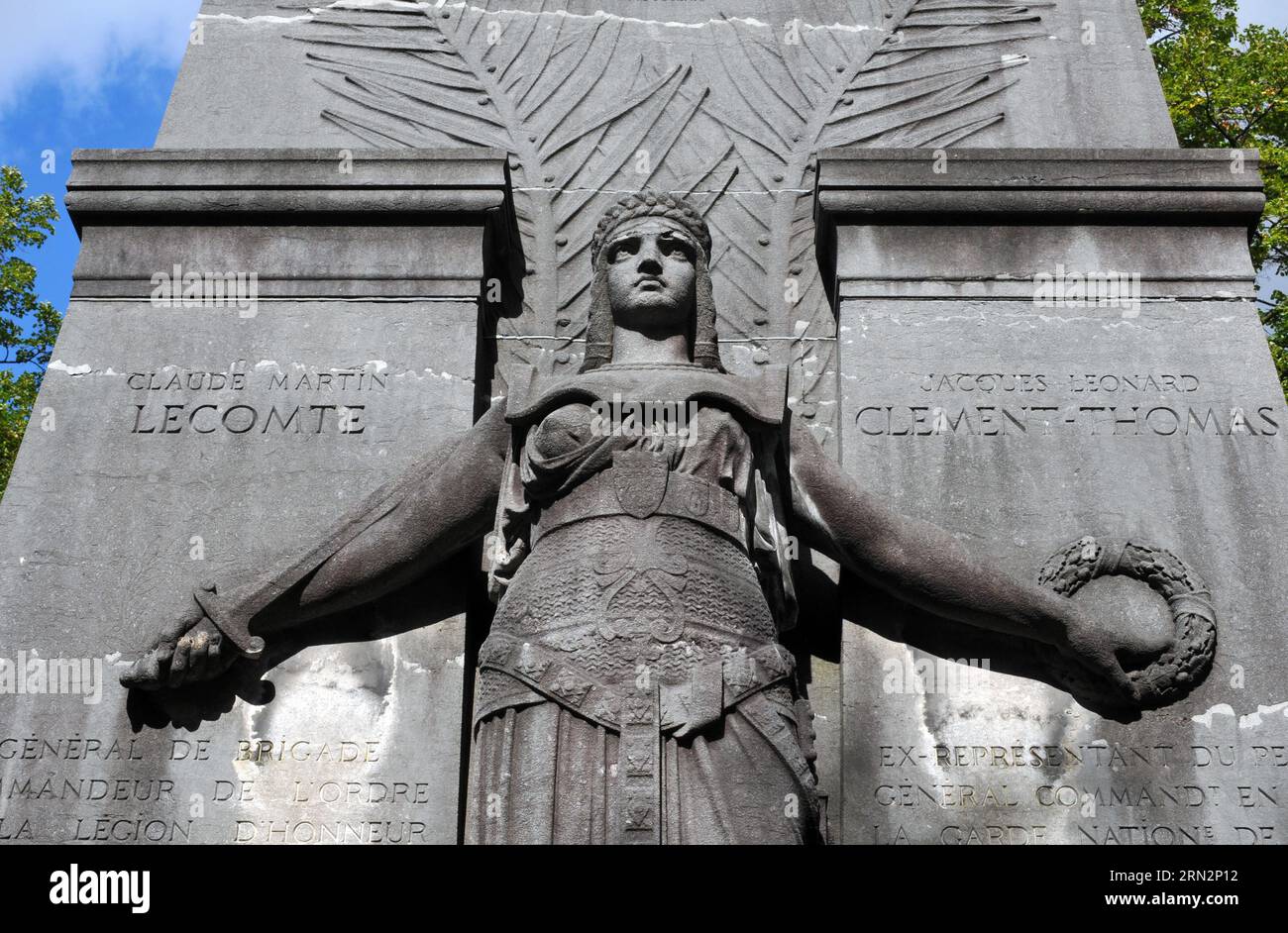 The tomb of French generals Claude Lecomte and Jacques Leon Clément ...