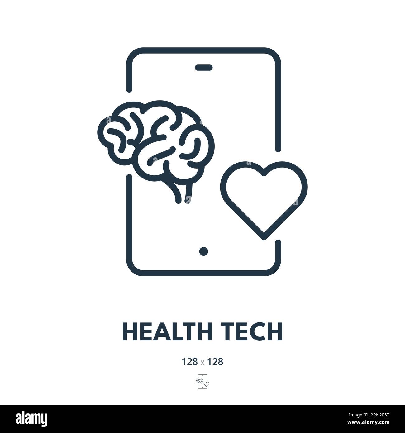 Health Tech Icon. Technology, Healthcare, Medical. Editable Stroke ...