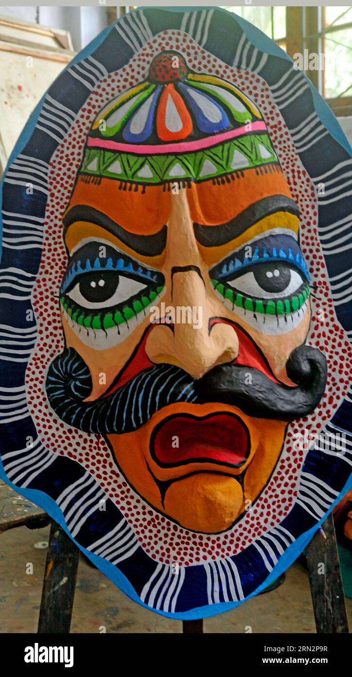Finishing touches are being given to masks at the Institute of Fine Arts of Dhaka University ...