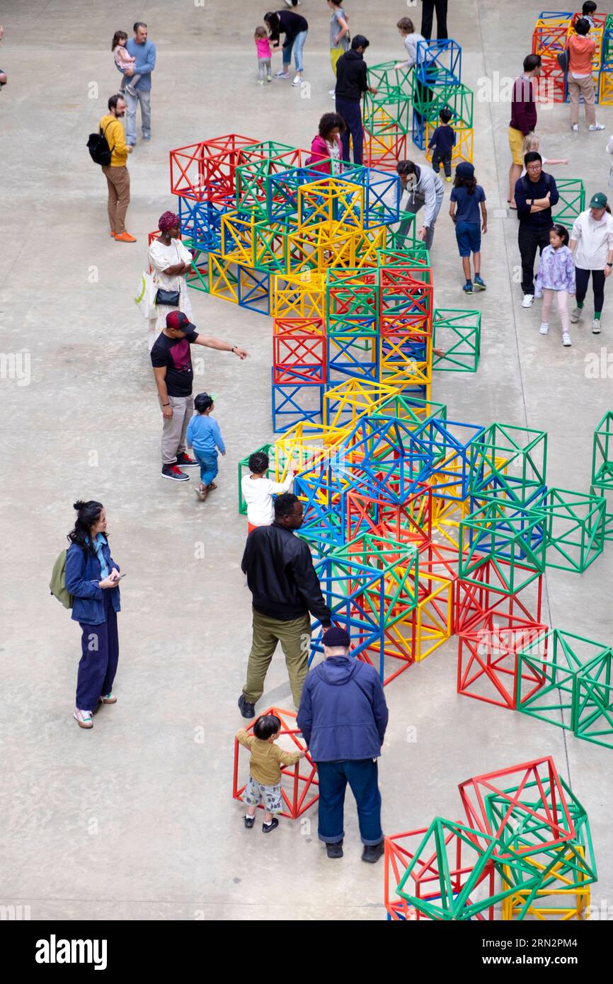 View from above looking down on Zero to Infinity art installation at ...