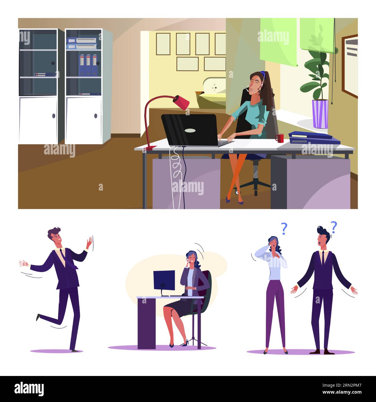Consulting flat vector illustration set Stock Vector Image & Art - Alamy